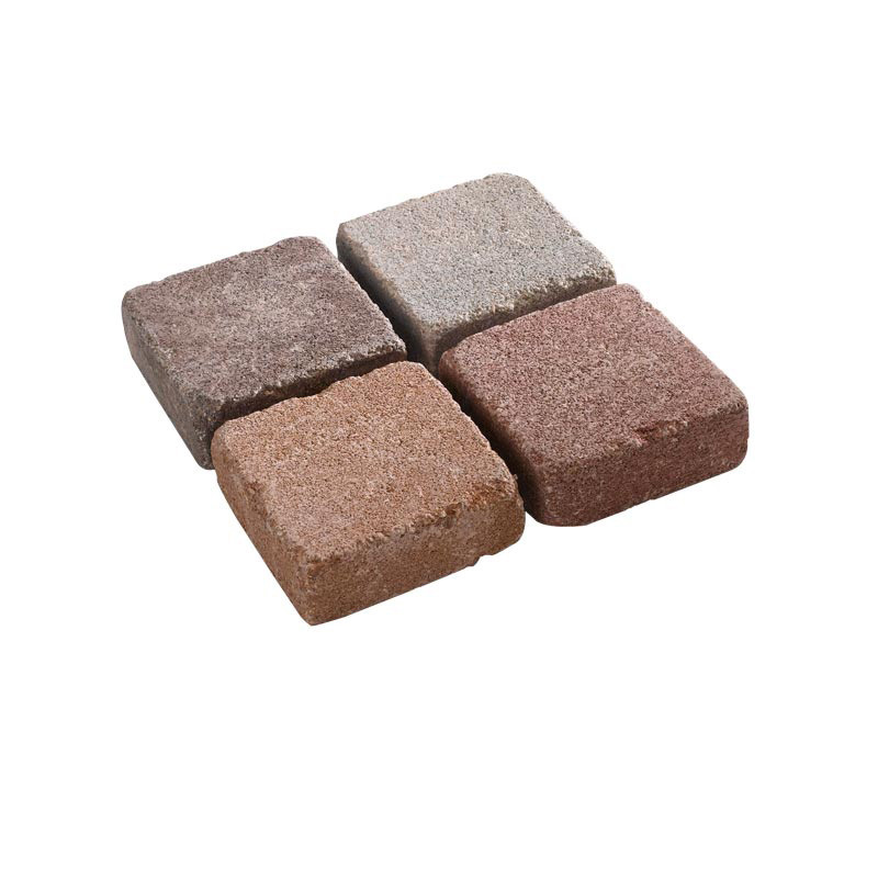 Pavé Nuancé Brun en Béton Vieilli 13,3 x 13,3 x 5 cm