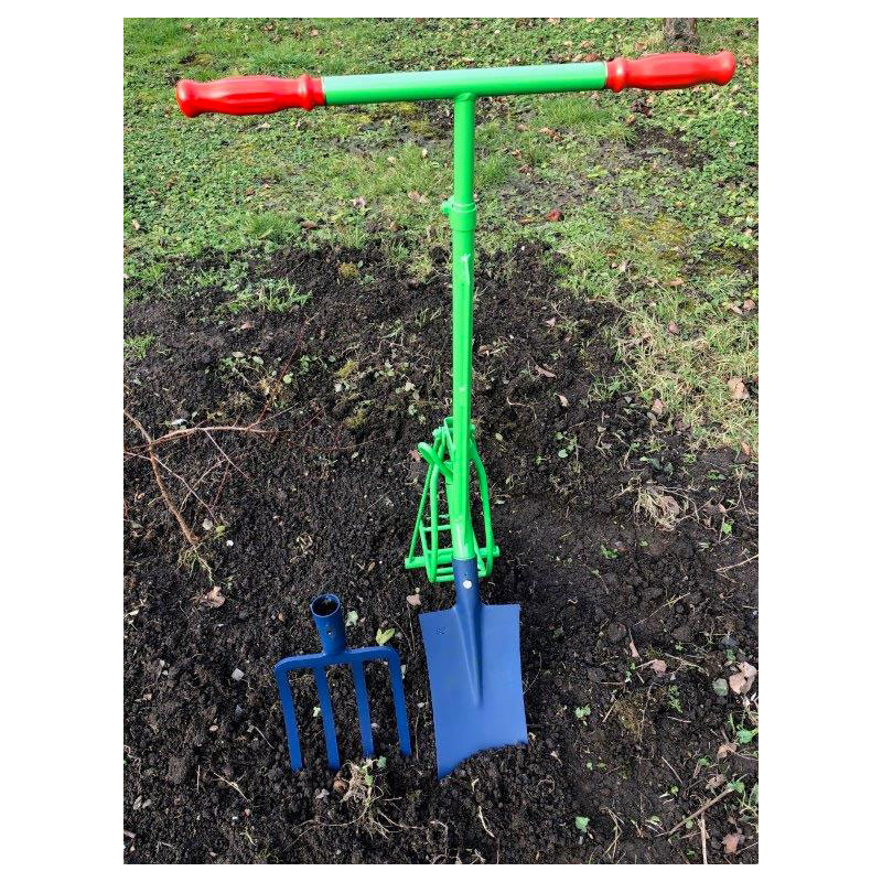 Bêche et fourche automatique « La Perrette », outil de jardin