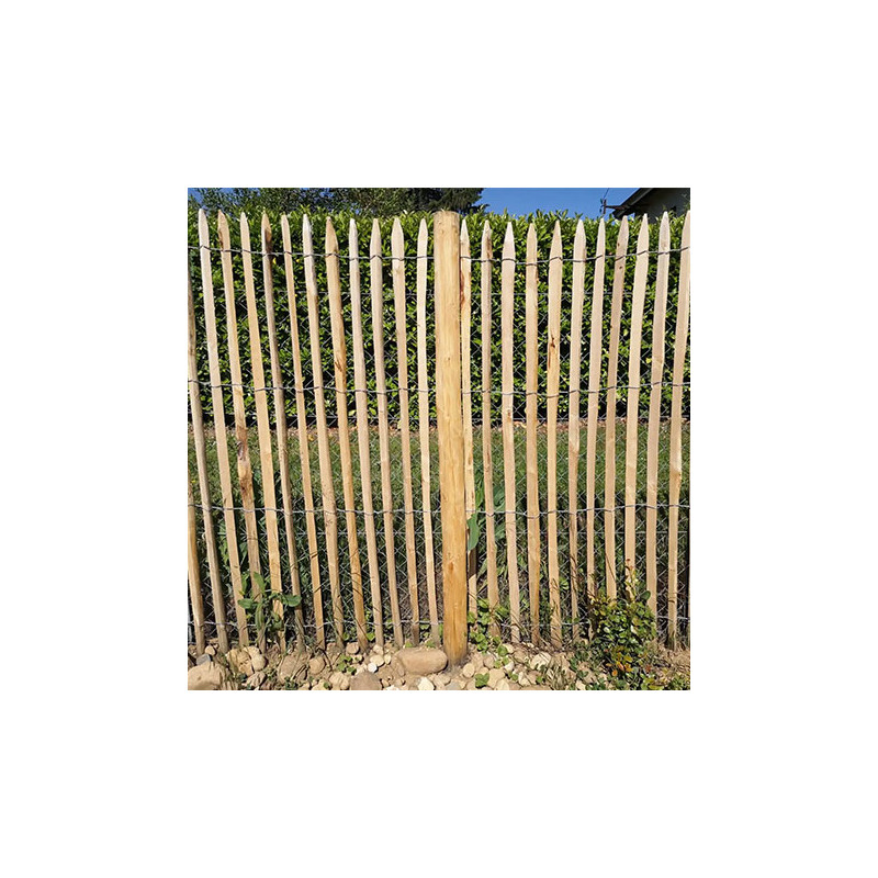 Ganivelle Sciée en Bois Châtaignier – H. 1 m x L.5 m – Espacement 6/7 cm