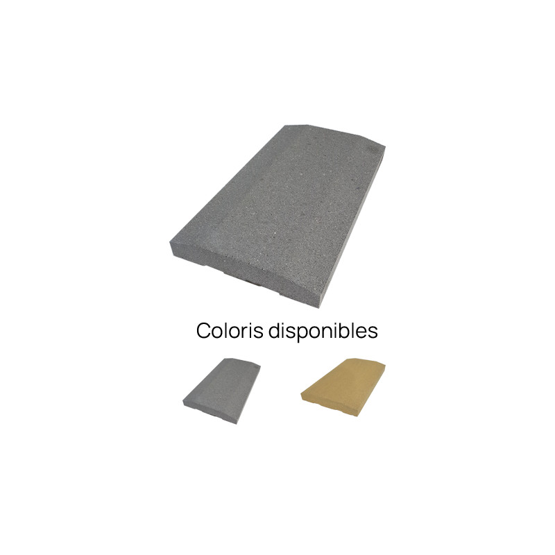 Chaperon de Mur en Béton Pressé Gris – 50 x 28 x 5 cm