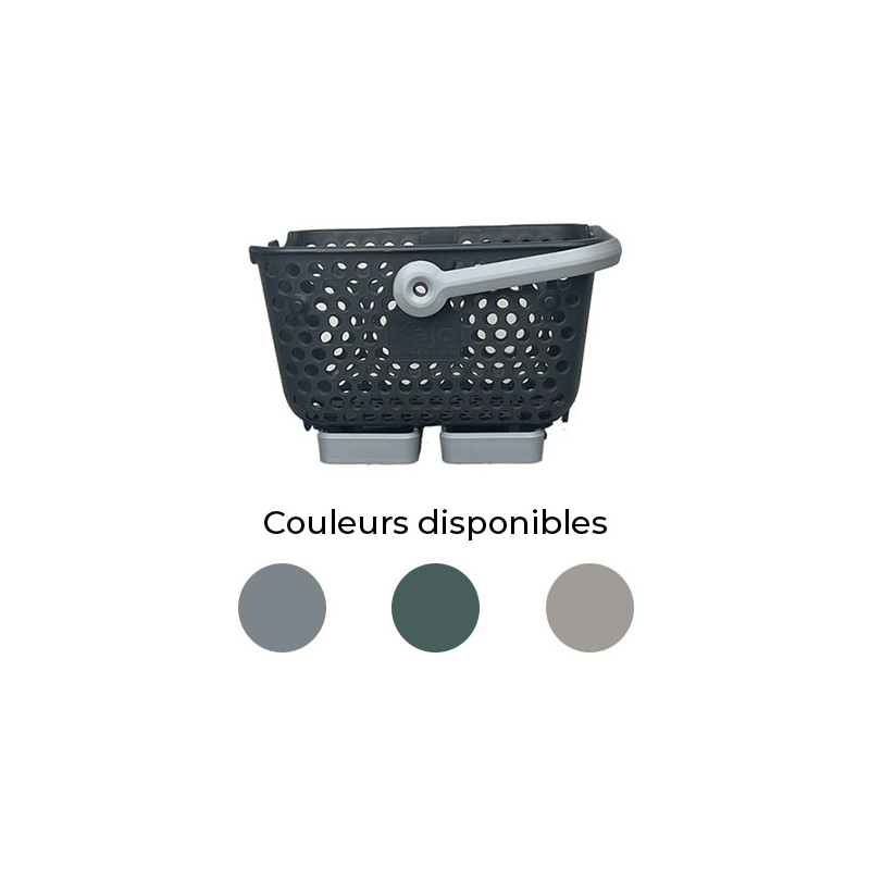Lot 2 Paniers en Polypropylène Gris/Gris Souris – 4L – 24 x 20 x 15 cm