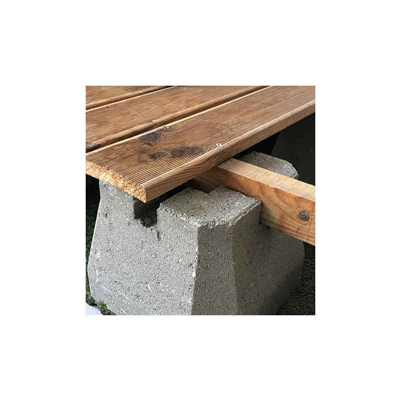 Plot de Terrasse en Béton 24 x 24 x 10 cm Gris