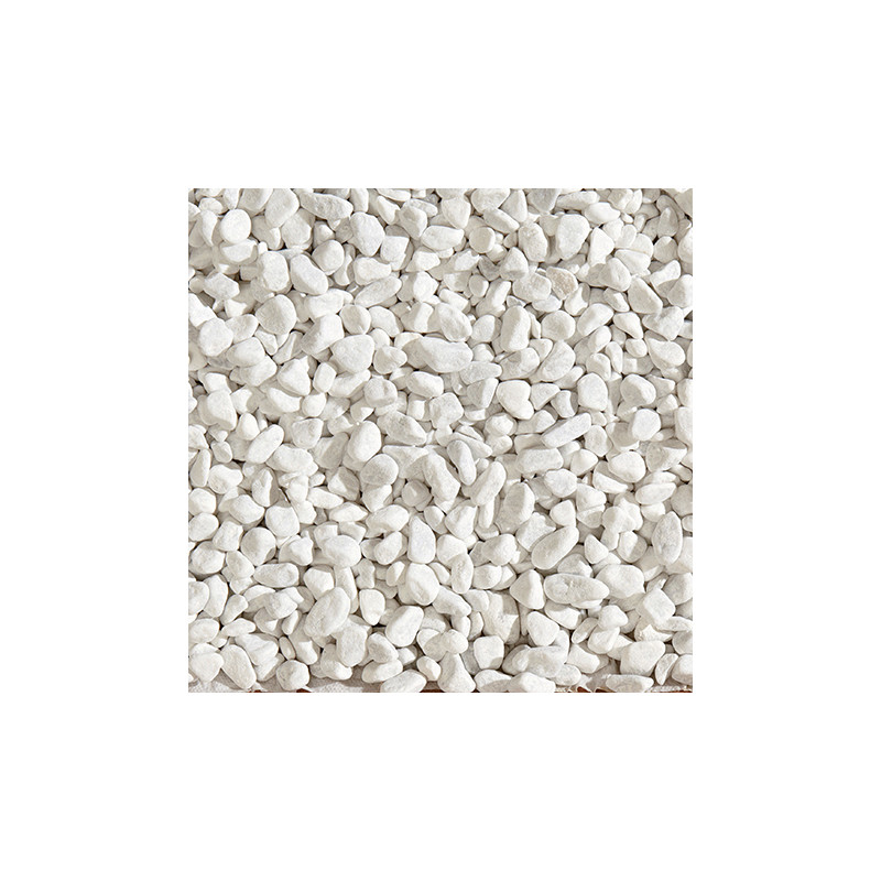 Galets Roulés 7-15mm Marbre Blanc Carrare – Sac de 20 kg